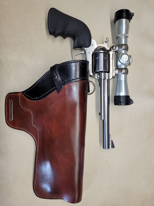 Large frame revolver w/ scope - Michael Kole Custom Holsters - Colorado